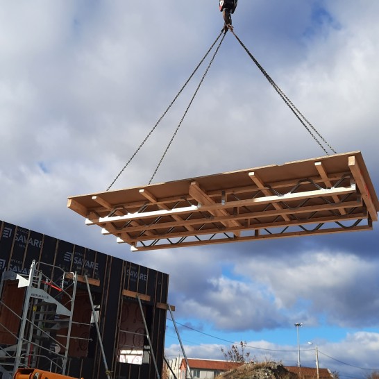 Plancher mixte en bois et béton pour bâtiment | Savare